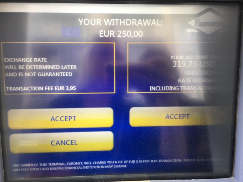 ALWAYS SAY NO to Automatic Coversation Rate Offered by Foreign ATMs ...